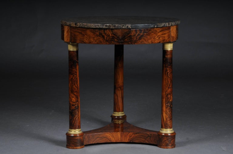 Antique Empire Side Table Walnut Root, circa 1810 at 1stDibs