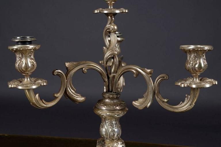 19th Century Rococo Silver Candlestick For Sale at 1stDibs