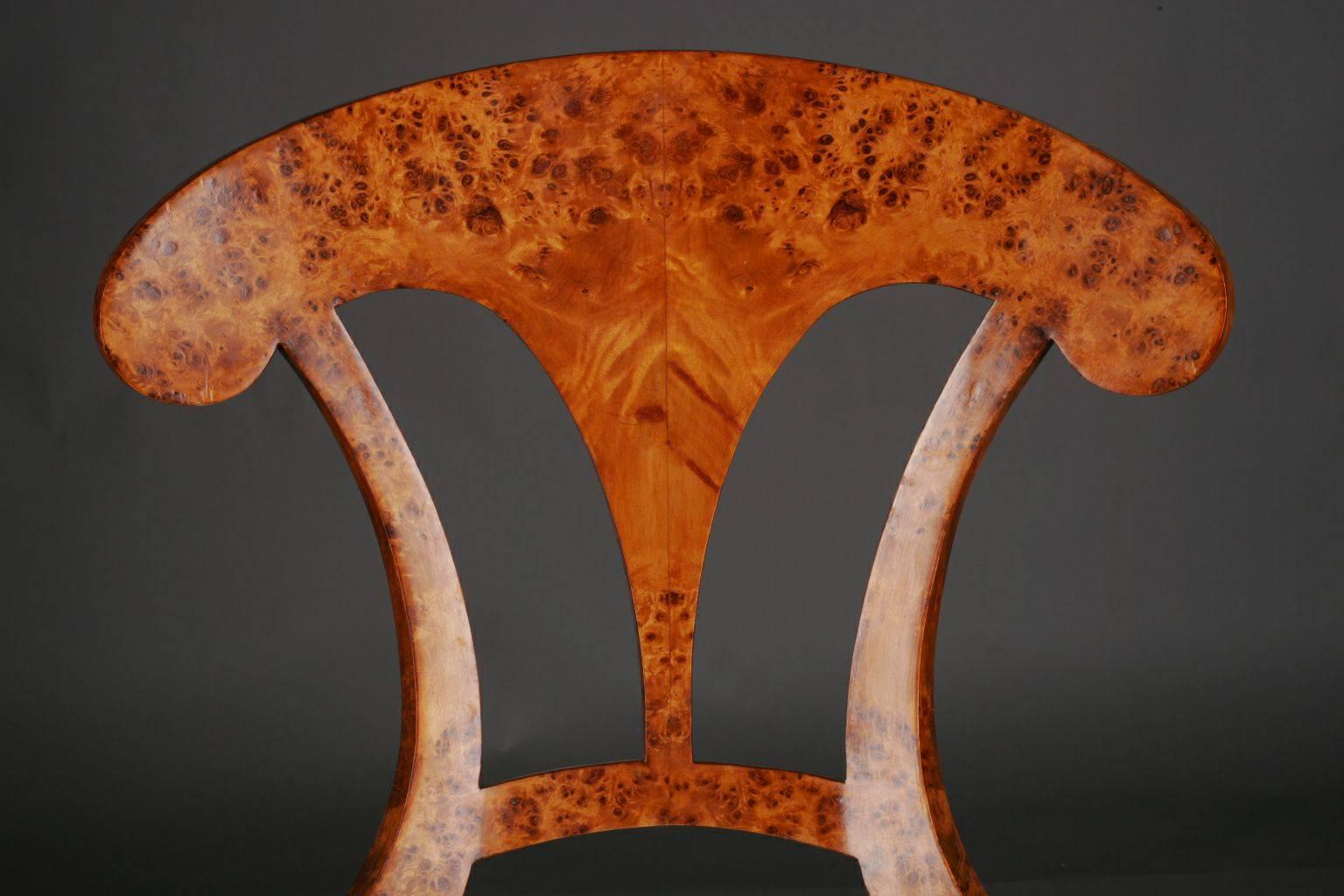20th Century Vienna Biedermeier Beech Chair after Josef Danhauser For ...