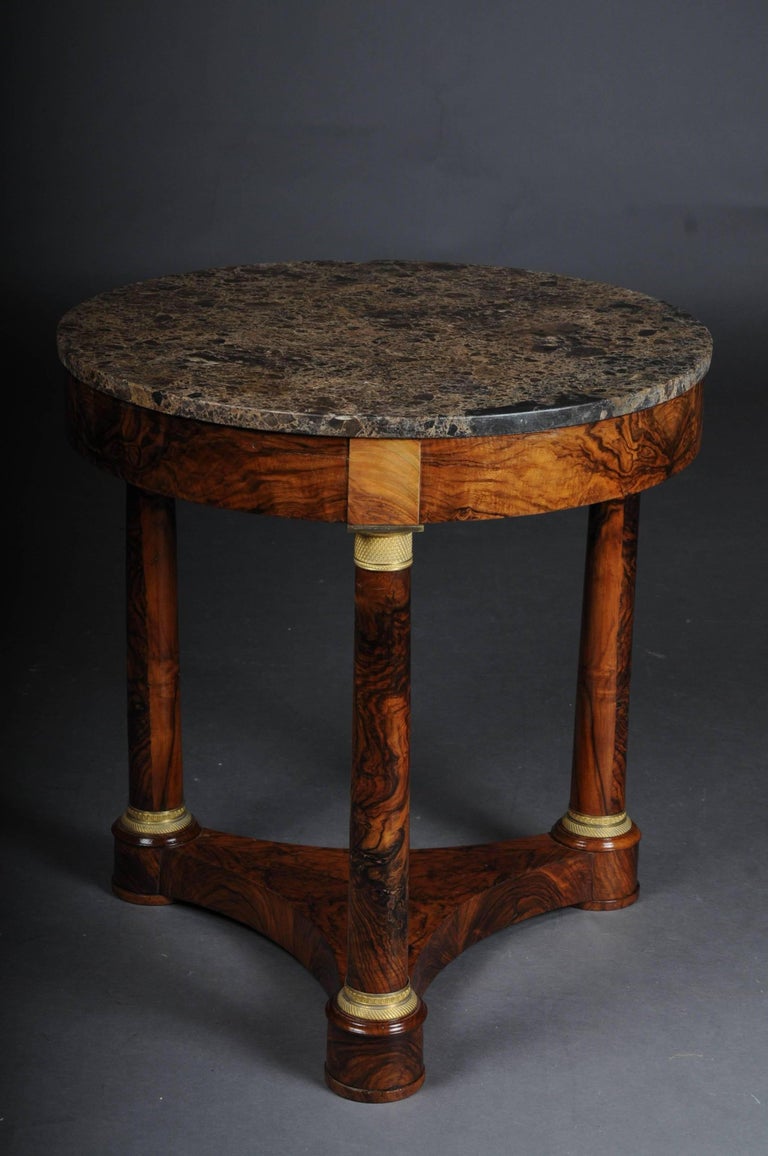 Antique Empire Side Table Walnut Root, circa 1810 at 1stDibs