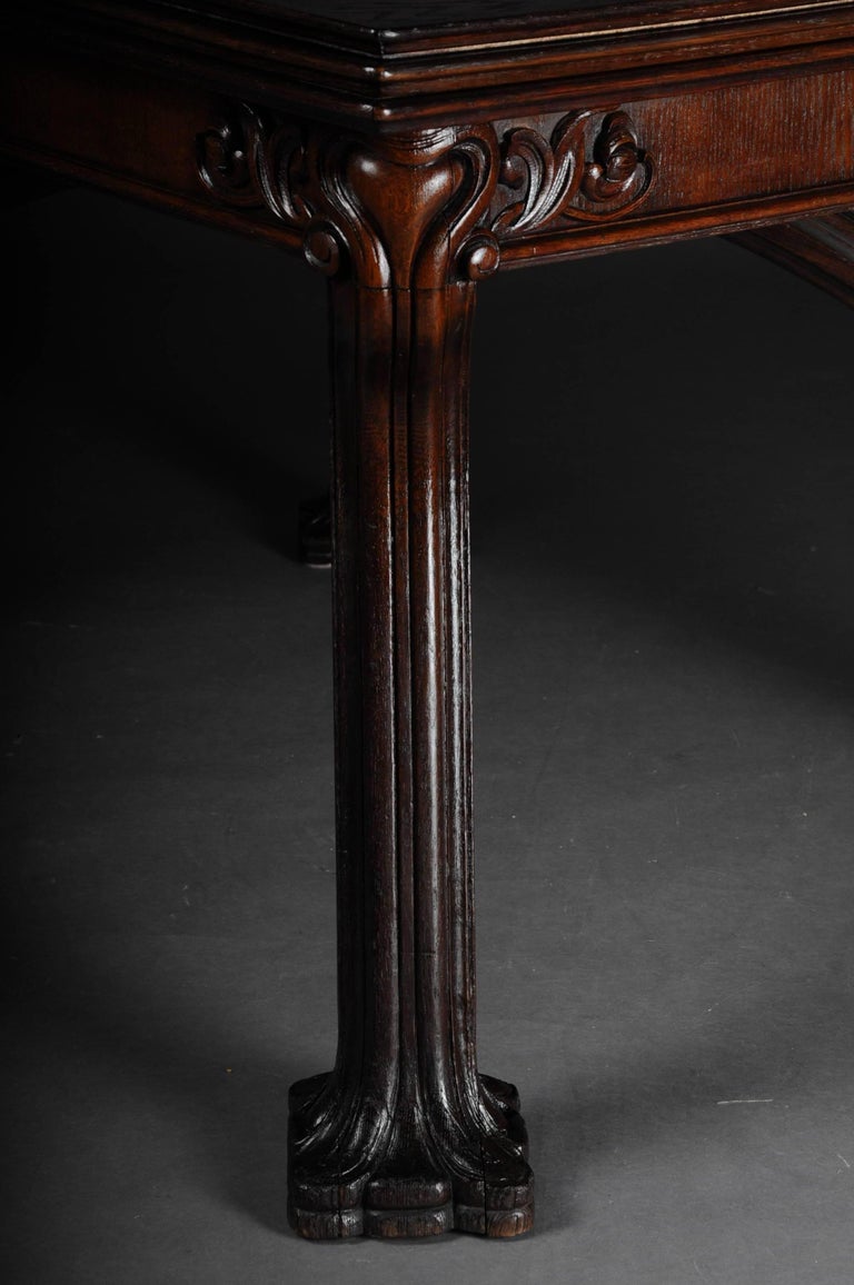 Unique Extendable Table, Art Nouveau, Eugene Gaillard, Solid Oak For ...