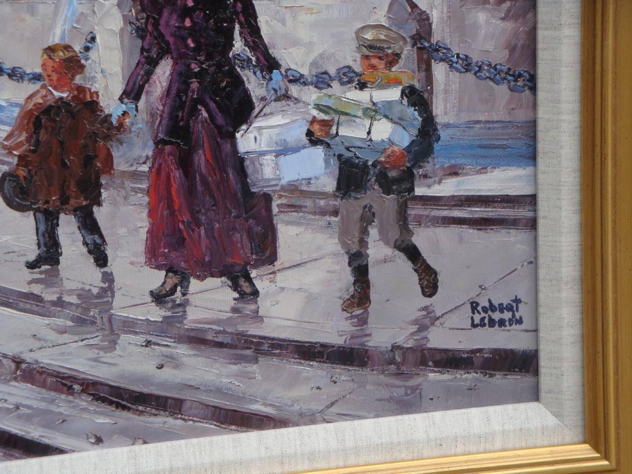 Framed New York City Plaza Hotel 5th Ave Painting by Robert Lebron ...