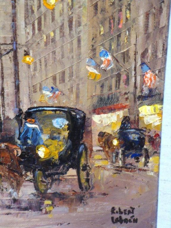 Rare Nyc Central Park Painting Robert Lebron 1928-2013 For Sale at 1stDibs