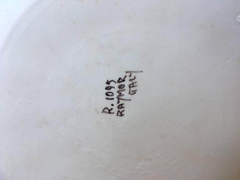 Raymor Ceramic Wine Table with Grapevine Decoration For Sale at 1stDibs