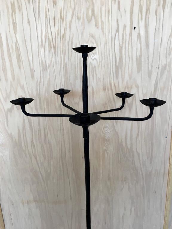 Hand-Forged Iron Candelabra at 1stDibs