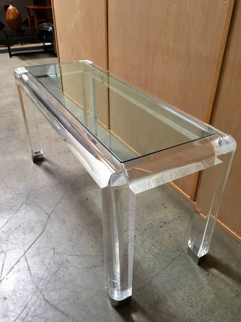 20th Century Lucite Console Table For Sale at 1stdibs