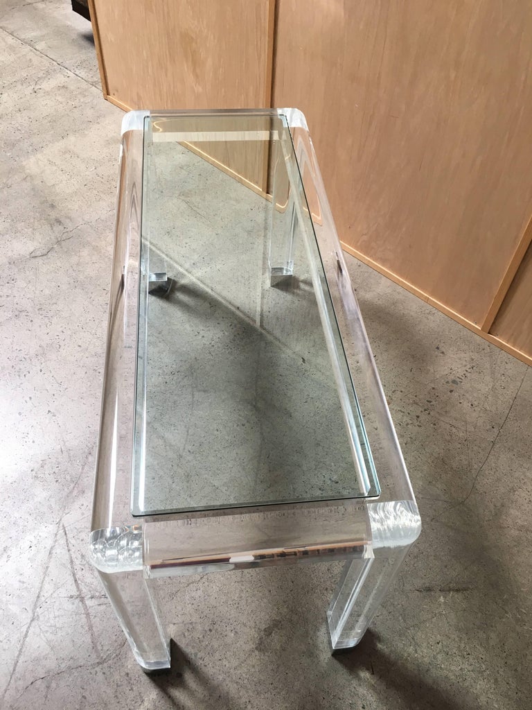 20th Century Lucite Console Table For Sale at 1stdibs