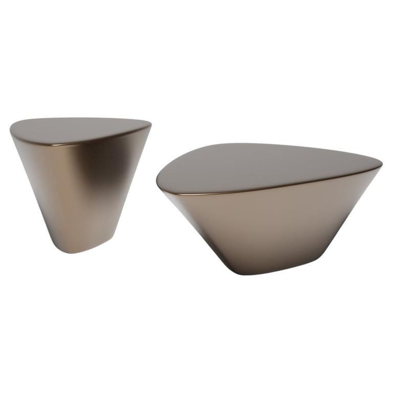 Lounge 22, 21st Century Organic Modern Cast Liquid Dark Bronze Coffee ...