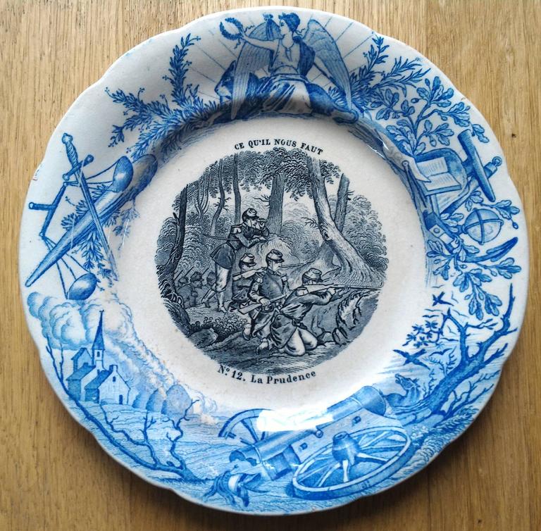 French Set "Talking Plates", Signed Hippolyte Boulenger Choisy-le-Ro at ...