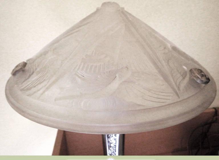 French Art Deco Table Lamp Signed Hanots, circa 1925 at 1stDibs