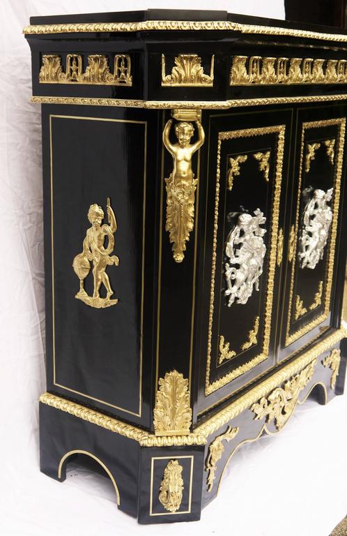 Impressive Gilt Bronze Ebony Boule Cabinet, Napoleon III Style at 1stDibs