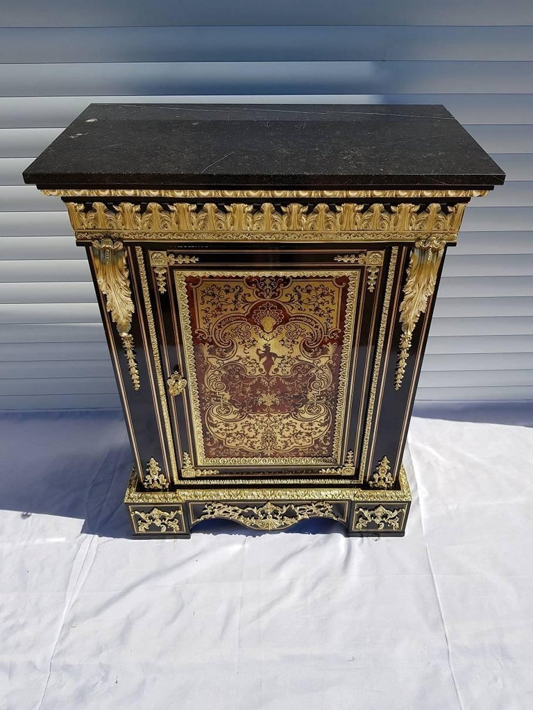 Rare 18th Century French Marquetry Boule Cabinet, France at 1stDibs