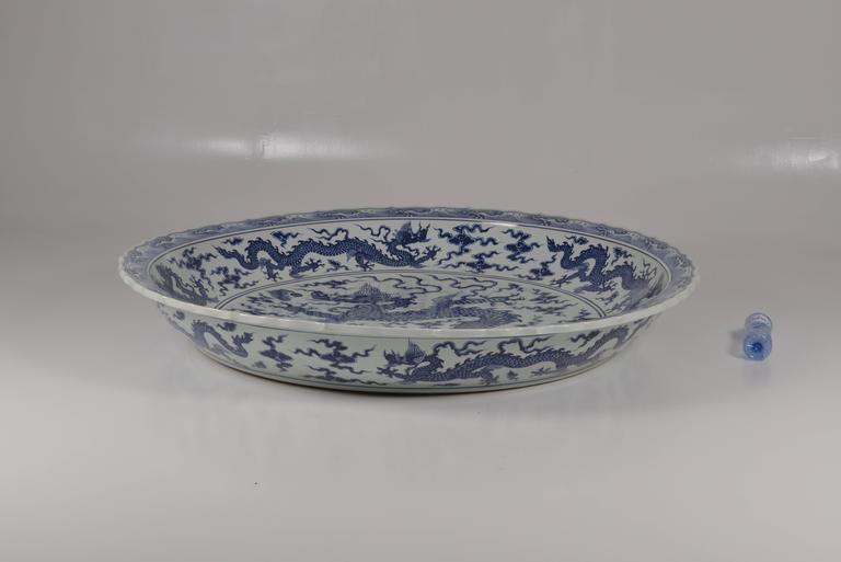 Gigantic Chinese Porcelain Plate at 1stDibs