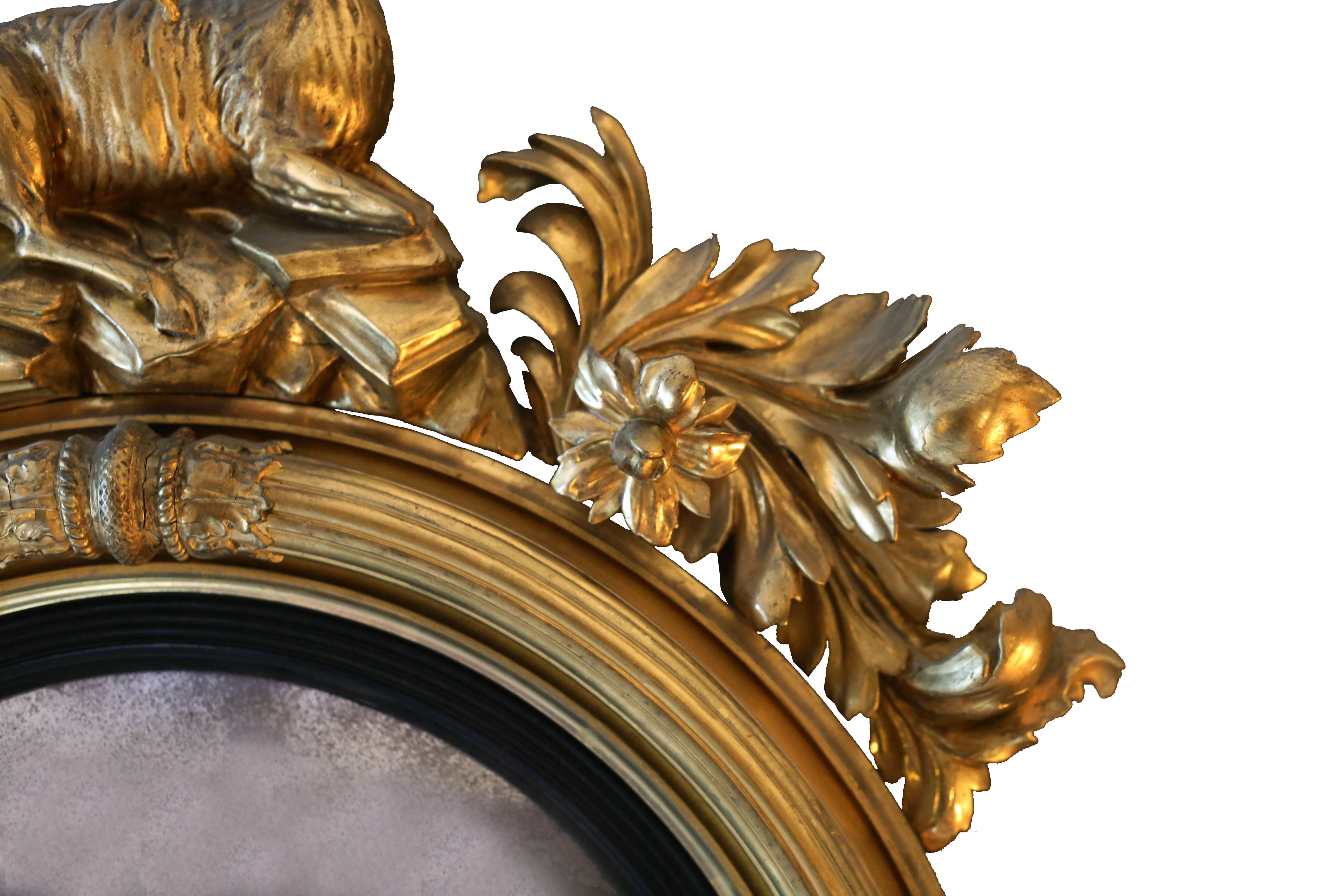 Large Early 19th Century American Regency Girandole Looking Glass For ...