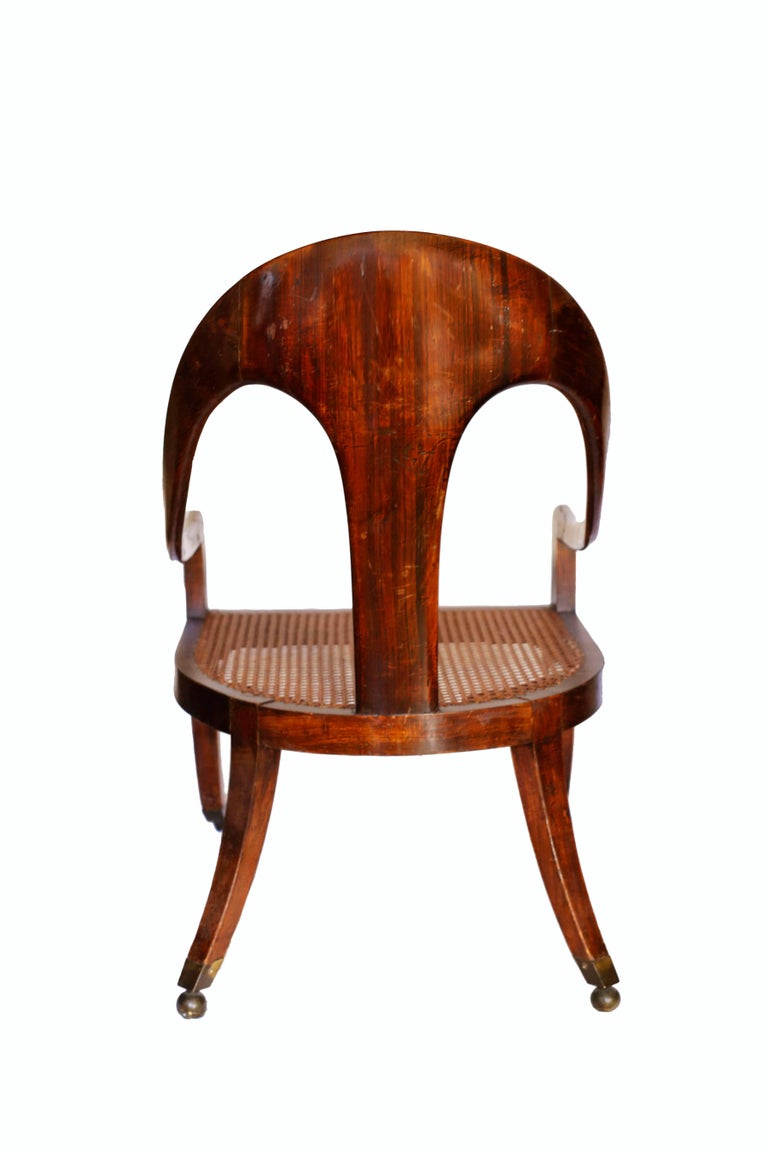 Early 19th Century Regency Faux Rosewood Roman Spoon Chair For Sale at ...