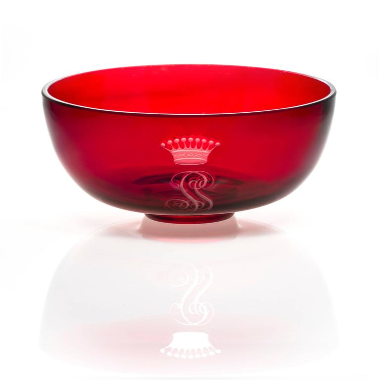 Red Baccarat Crystal Finger Bowls Set at 1stDibs