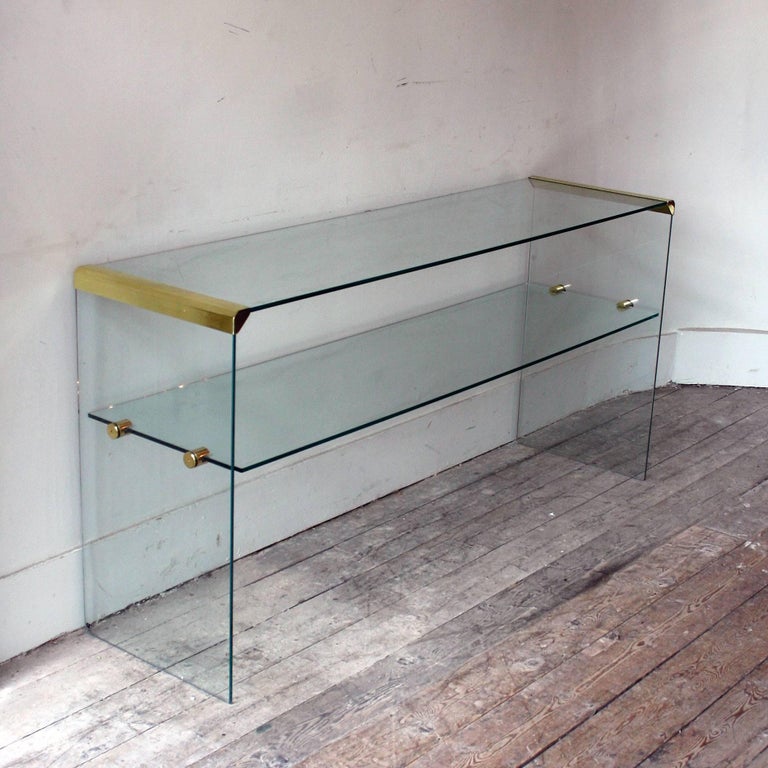 Gallotti and Radice Glass Console at 1stDibs