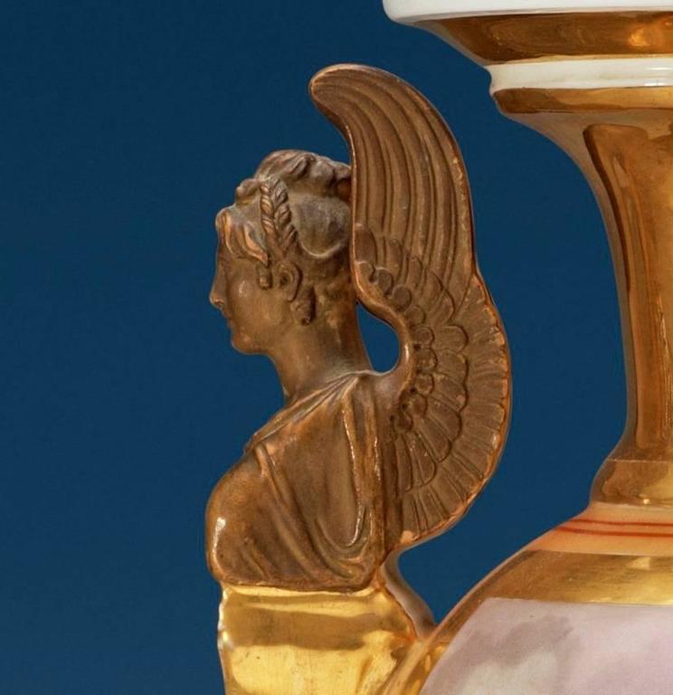 19th Century French Empire Porcelain Vase Depicting Napoleon at the ...