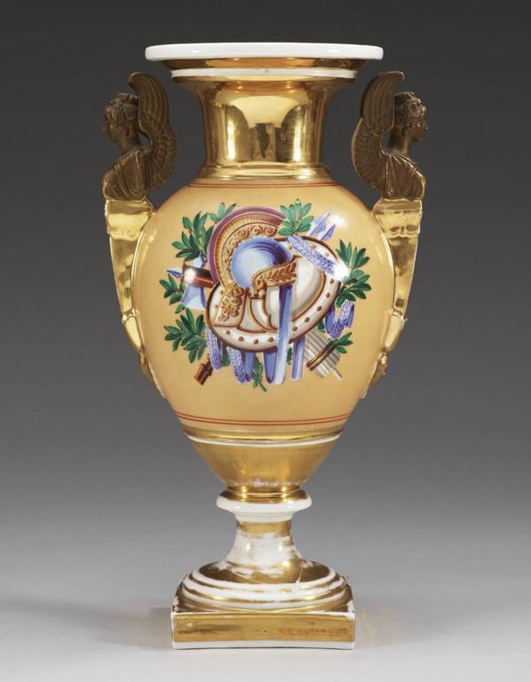 19th Century French Empire Porcelain Vase Depicting Napoleon at the ...