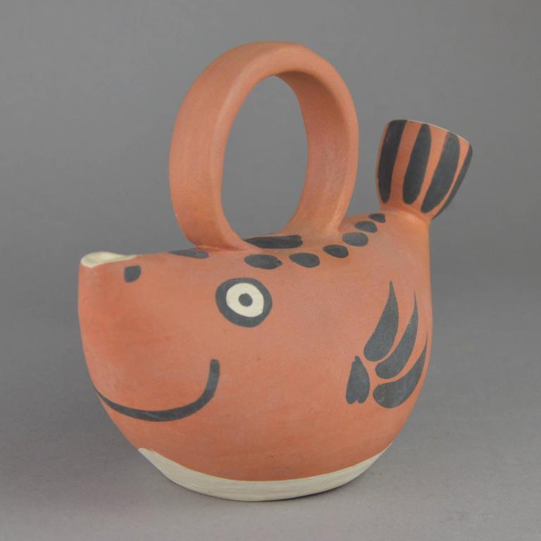 Pablo Picasso Madoura Ceramic Turned Pitcher, Fish, 1952 at 1stDibs