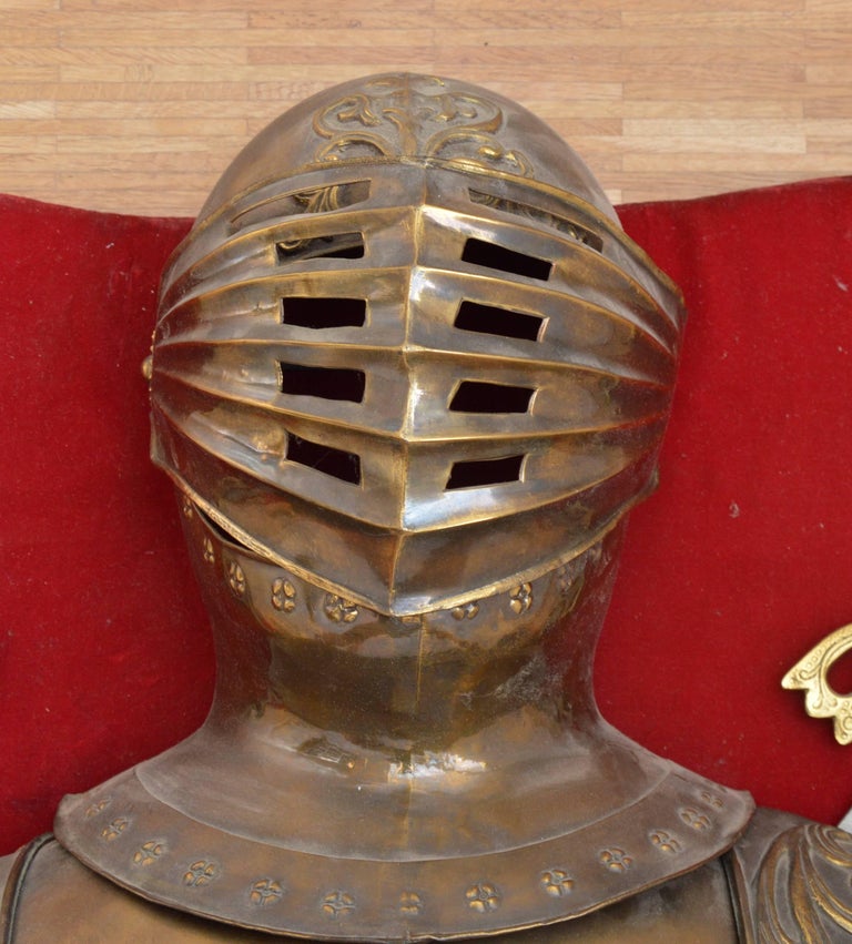 Decorative Knight's Armour on a Shield, Wall Decoration at 1stDibs