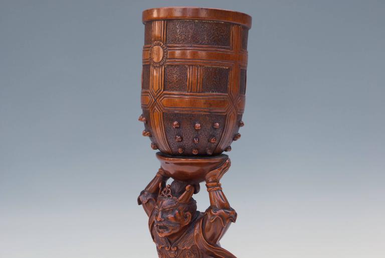 Japanese sculpture of Benkei by Komei For Sale at 1stDibs