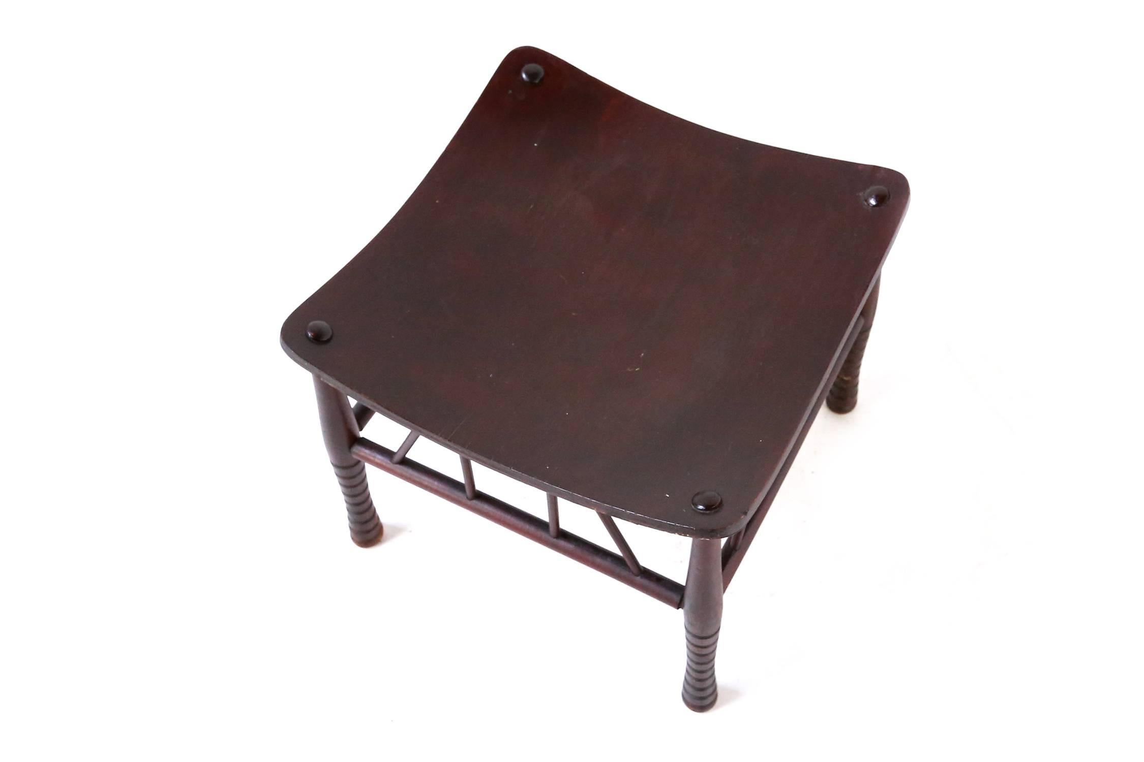 Arts and Crafts Liberty and Co. Thebes Stool at 1stDibs