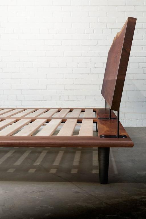 Handcrafted Walnut Slab Platform Bed, King-sized For Sale at 1stDibs ...