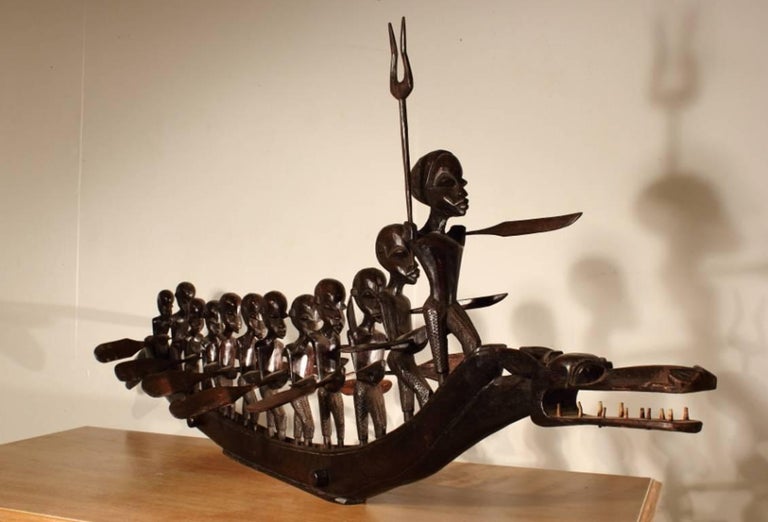 Large African Boat Carving at 1stDibs