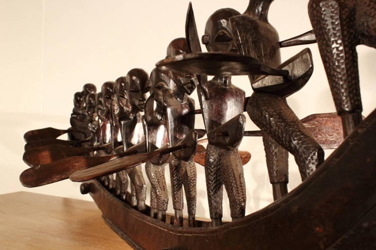 Large African Boat Carving at 1stDibs