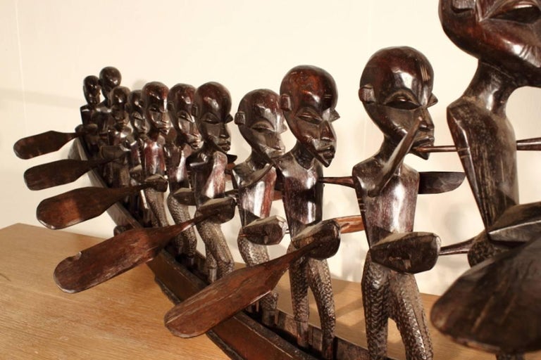 Large African Boat Carving at 1stDibs