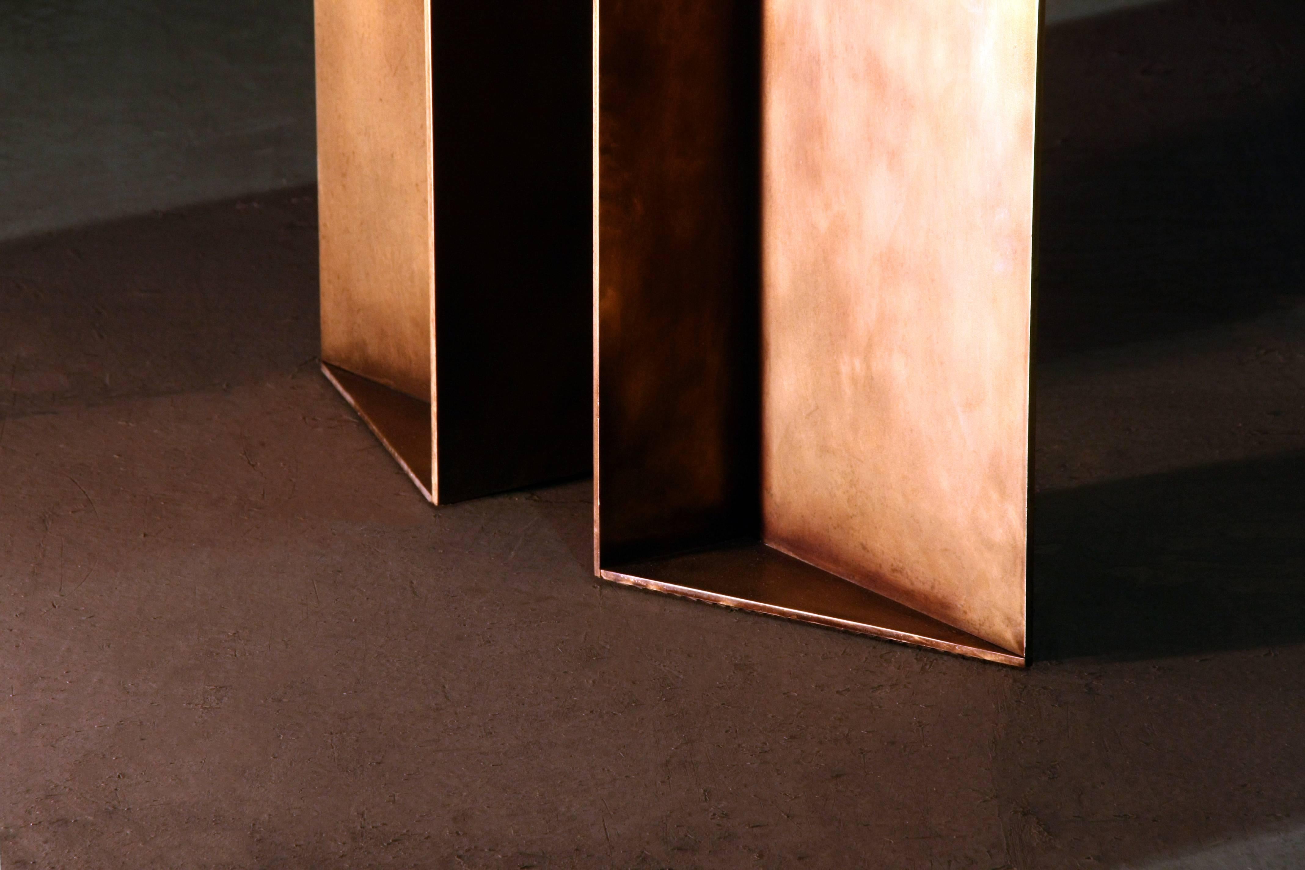 Metropolis Marble and Brass Dining Table by Lind and Almond for ...