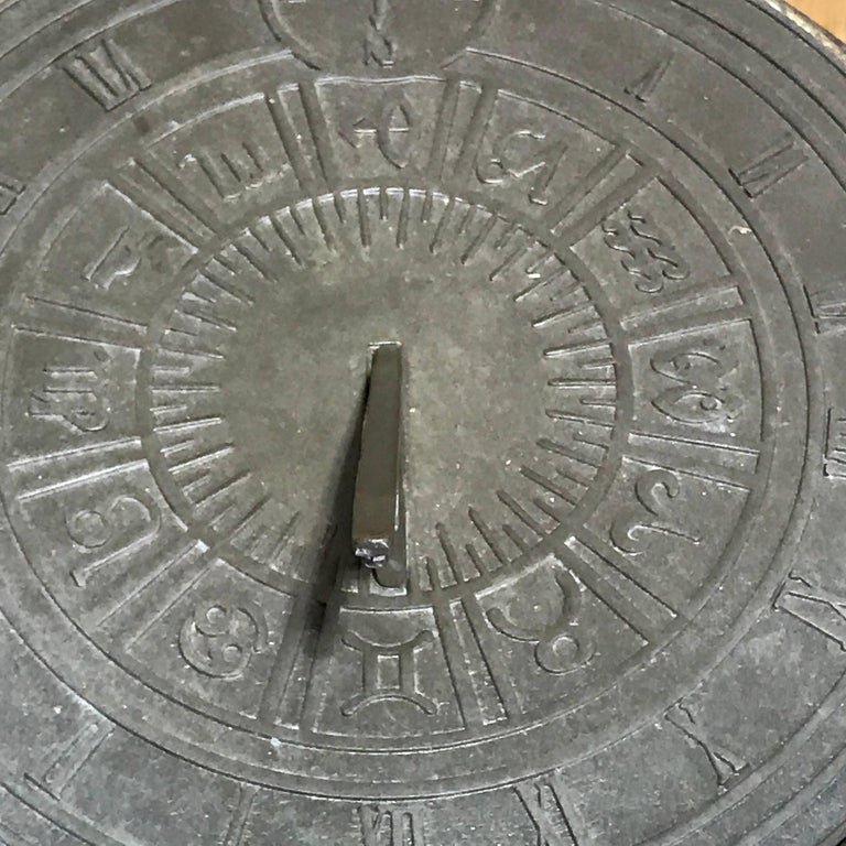 Antique Cast Iron Sundial on Pedestal at 1stDibs | cast iron sundial on ...