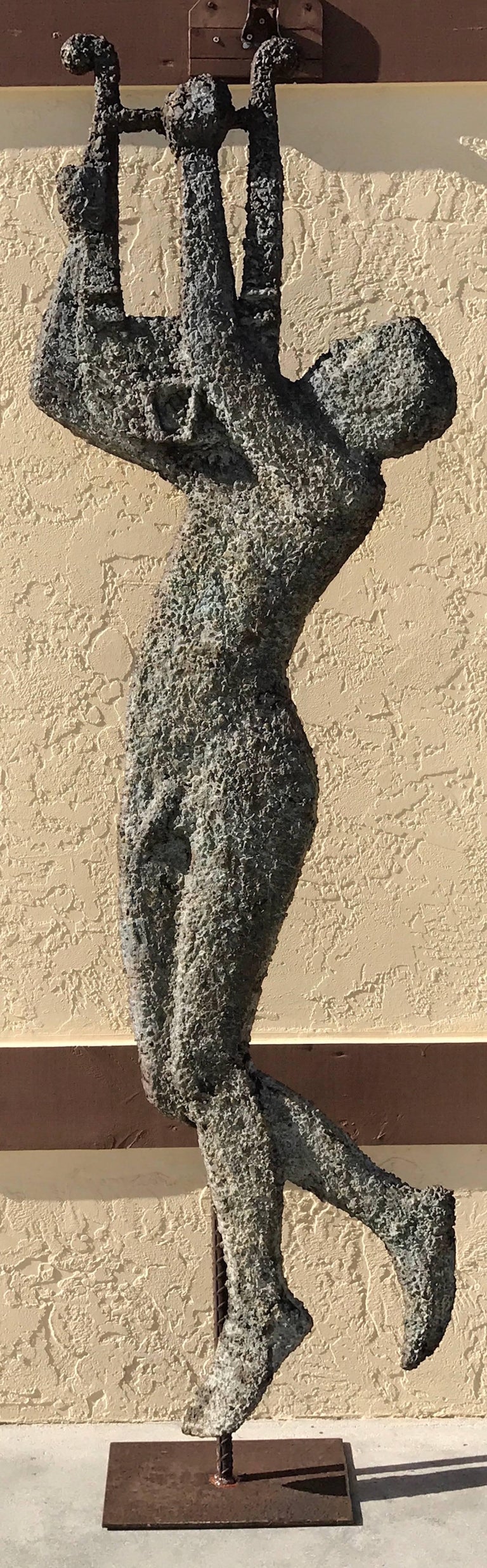 French Modern Zinc and Iron Sculpture of Apollo with His Lyre For Sale ...