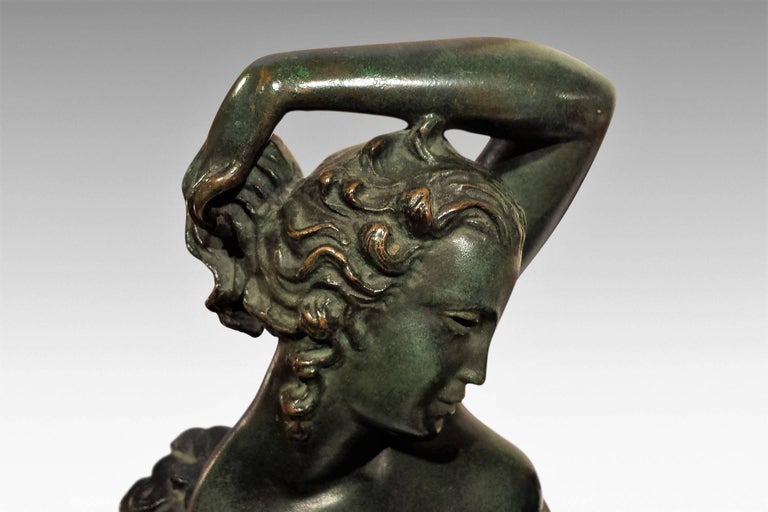 'Nu Couche', an Art Deco Bronze by E Montag For Sale at 1stDibs