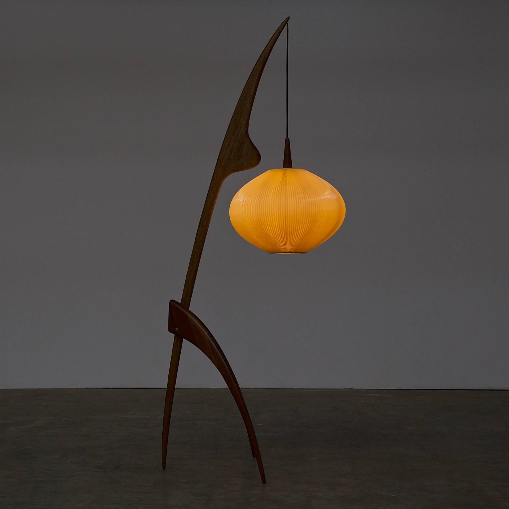 1950s Jean Rispal Highly Exclusive Floor Lamp “Praying Mantis” for ...