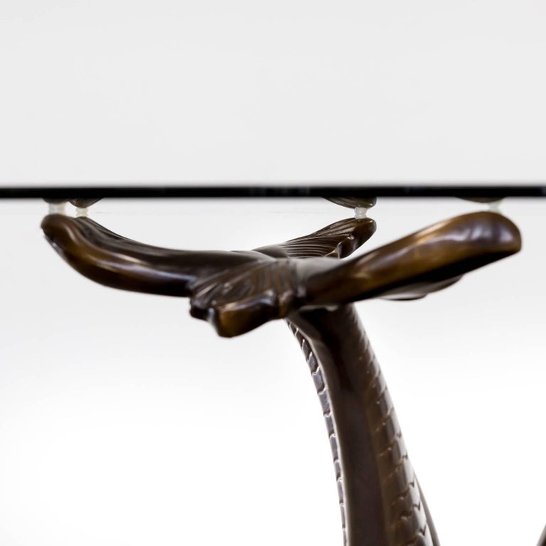 1960s Italian Brass Koi Fish Sculptural Dining Table at 1stDibs