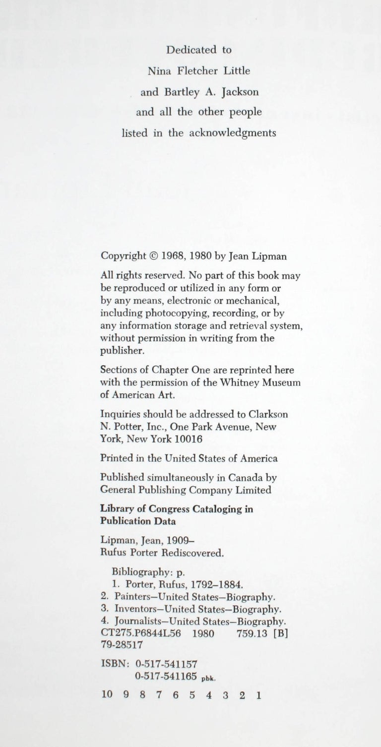 Rufus Porter Rediscovered: Artist-Inventor-Journalist 1792-1884, First ...
