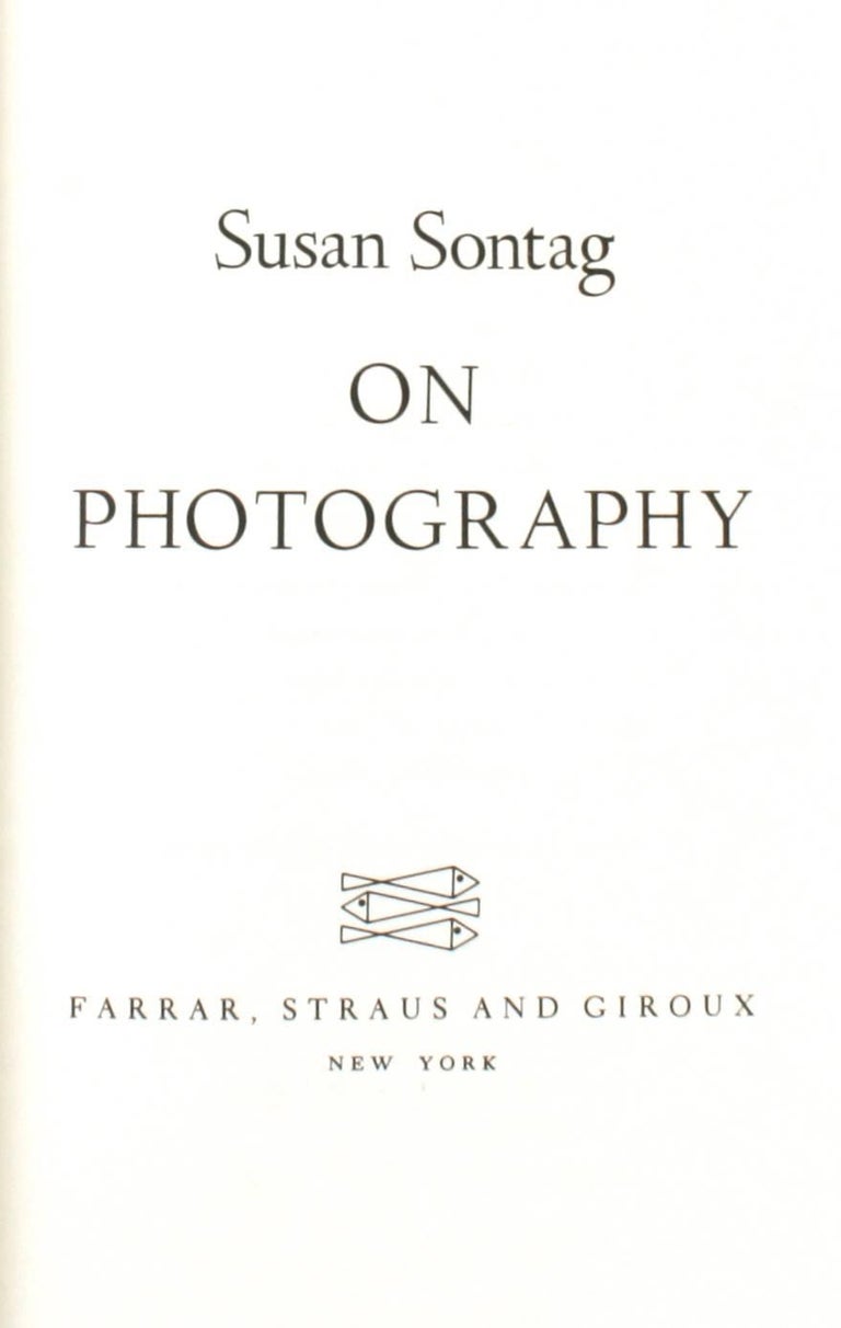 On Photography by Susan Sontag, First Edition at 1stDibs