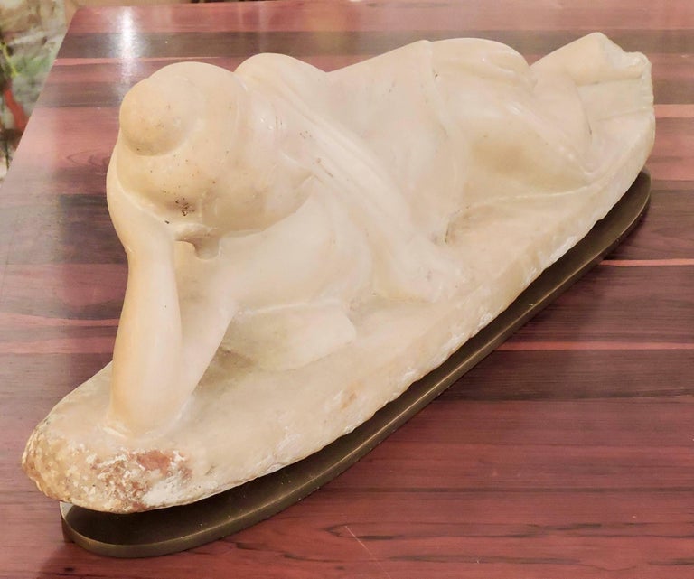 Burma, a 19th Century Alabaster Reclining Buddha at 1stDibs