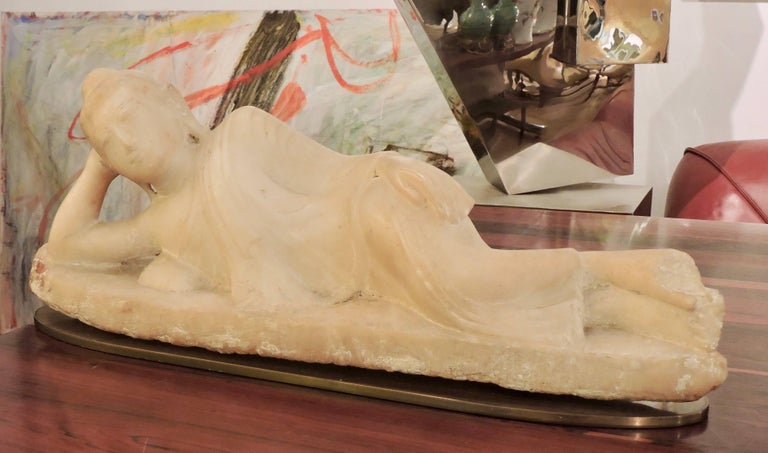 Burma, a 19th Century Alabaster Reclining Buddha at 1stDibs