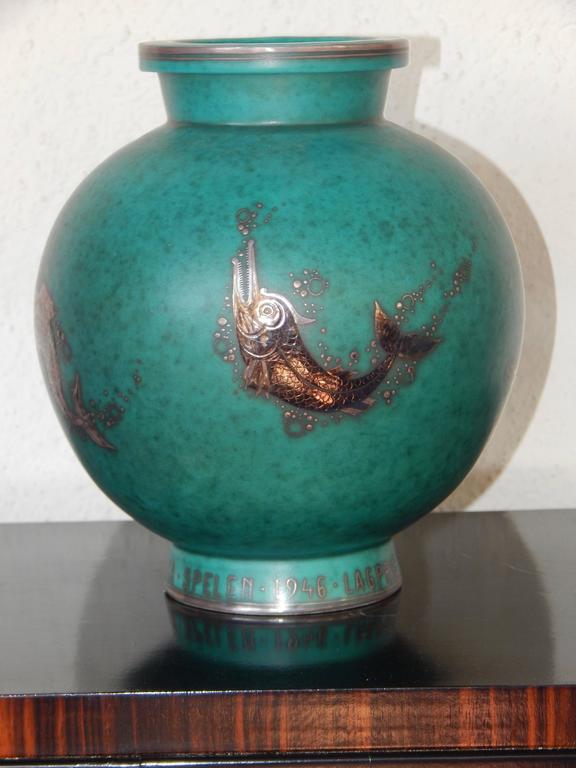 William Kåge Gustavsberg Argenta Vase #71 For Sale at 1stDibs