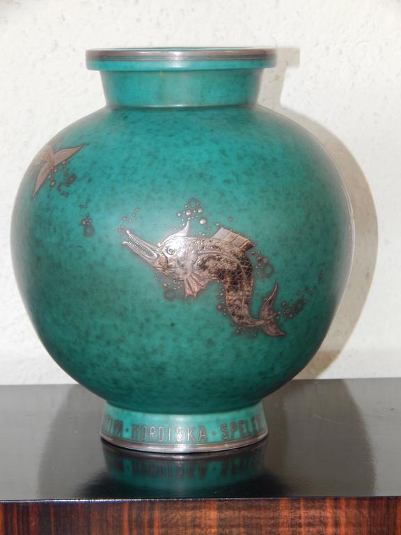 William Kåge Gustavsberg Argenta Vase #71 For Sale at 1stDibs
