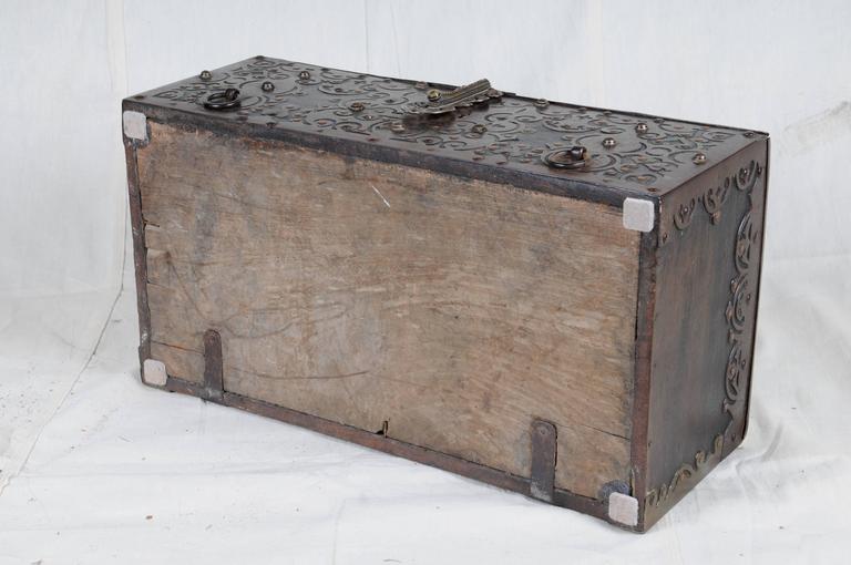 Wood Structure Box Covered with Metal Appliques "Bronze" For Sale at ...