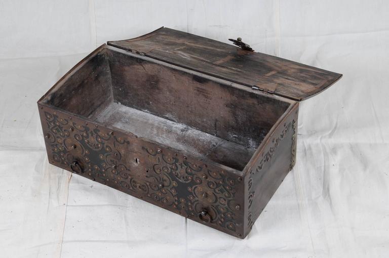 Wood Structure Box Covered with Metal Appliques "Bronze" For Sale at ...