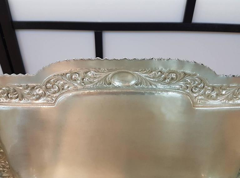 20th Century Italian Solid Silver e precious wood Magazine Rack. Made ...