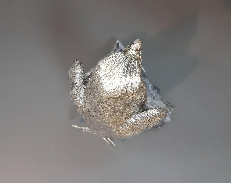 20th Century Italian Sterling Silver Hawk on a Sodalite Stone For Sale ...