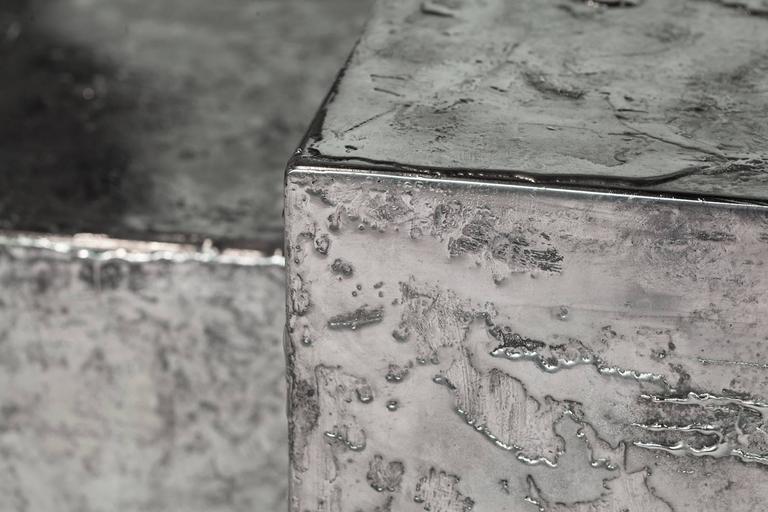 Pewter Landscape Cocktail Table, Made from Pewter on Steel For Sale at ...