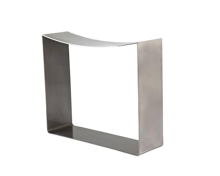 Ribbon Stool Made with Brass or Stainless Steel Body, Modern and ...