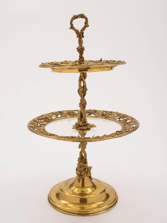 19th Century Early Victorian Elkington and Co Two-Tier Cake Stand at ...